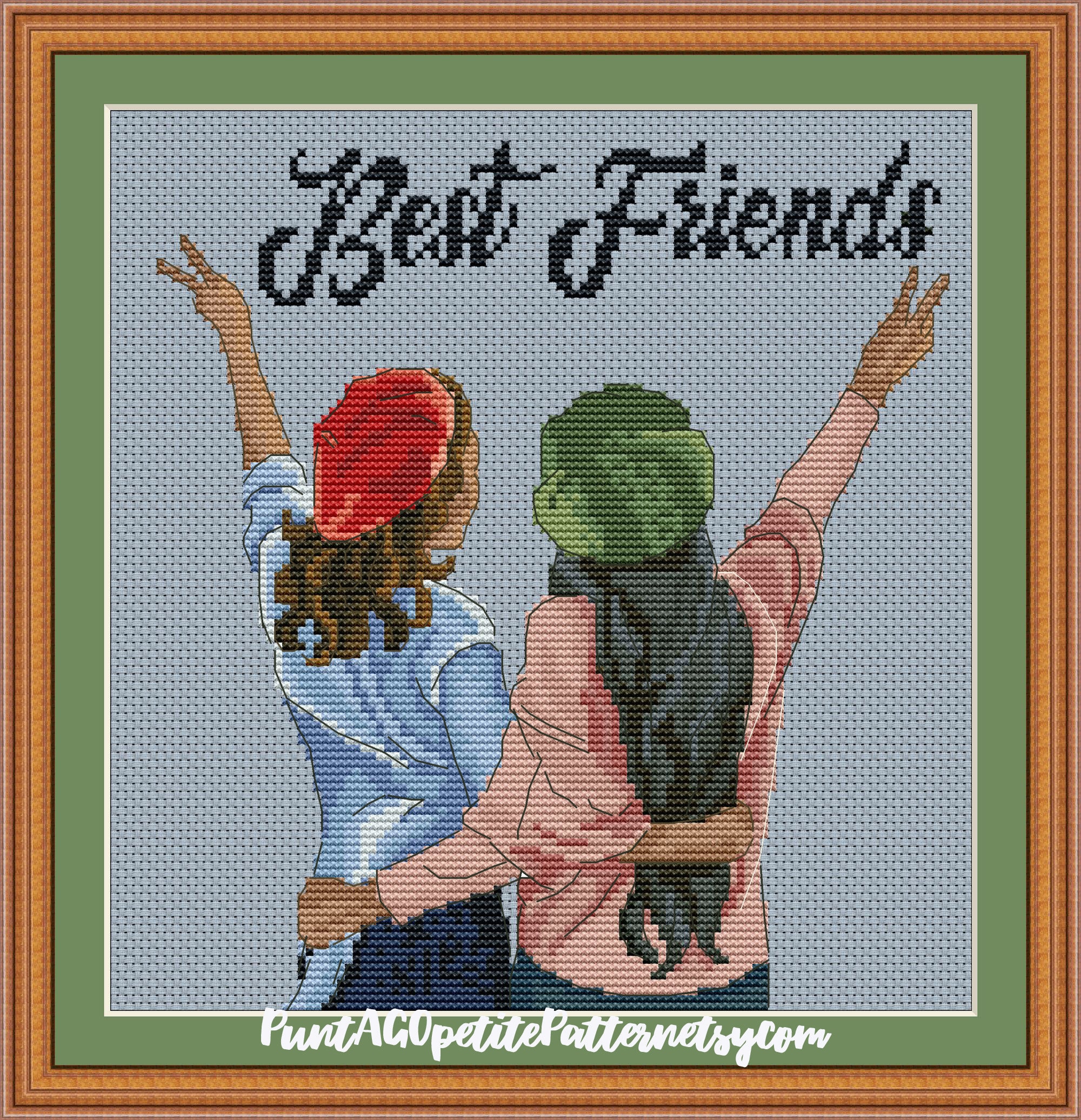 Best friends cross stitch pdf pattern | Etsy