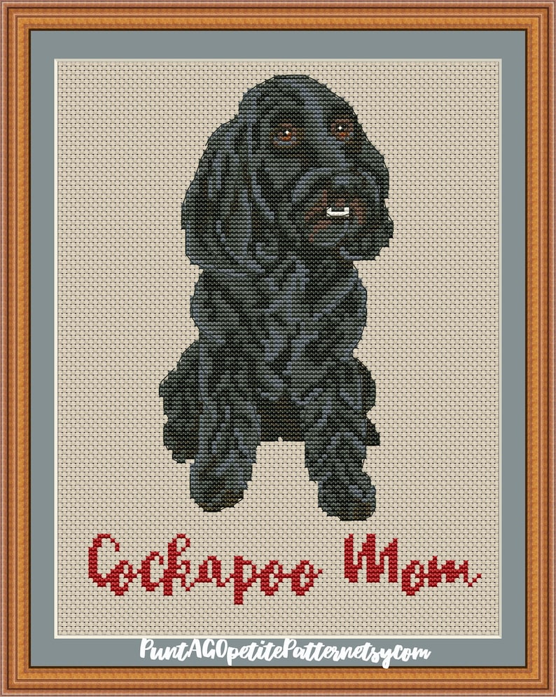 Cockapoo Mom Cross Stitch Pdf Pattern | Etsy