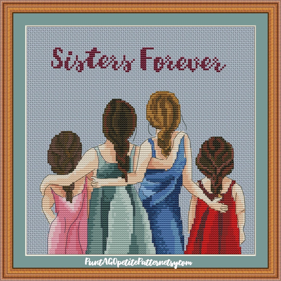 4 Sisters Cross Stitch Pdf Pattern - Etsy