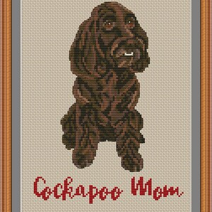 Cockapoo Mom Cross Stitch Pdf Pattern - Etsy