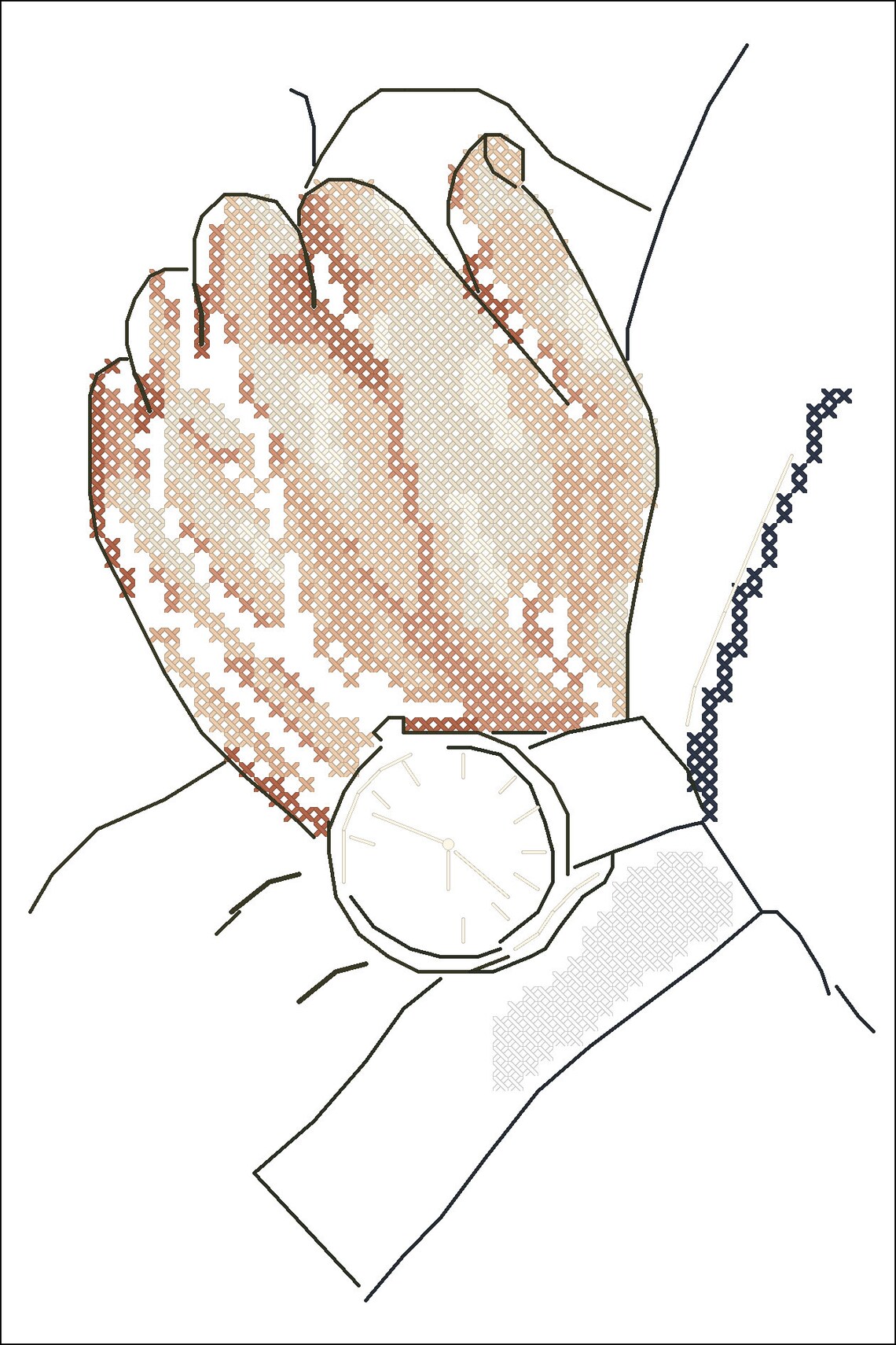 Man Fashion Cross Stitch Pdf Pattern | Etsy