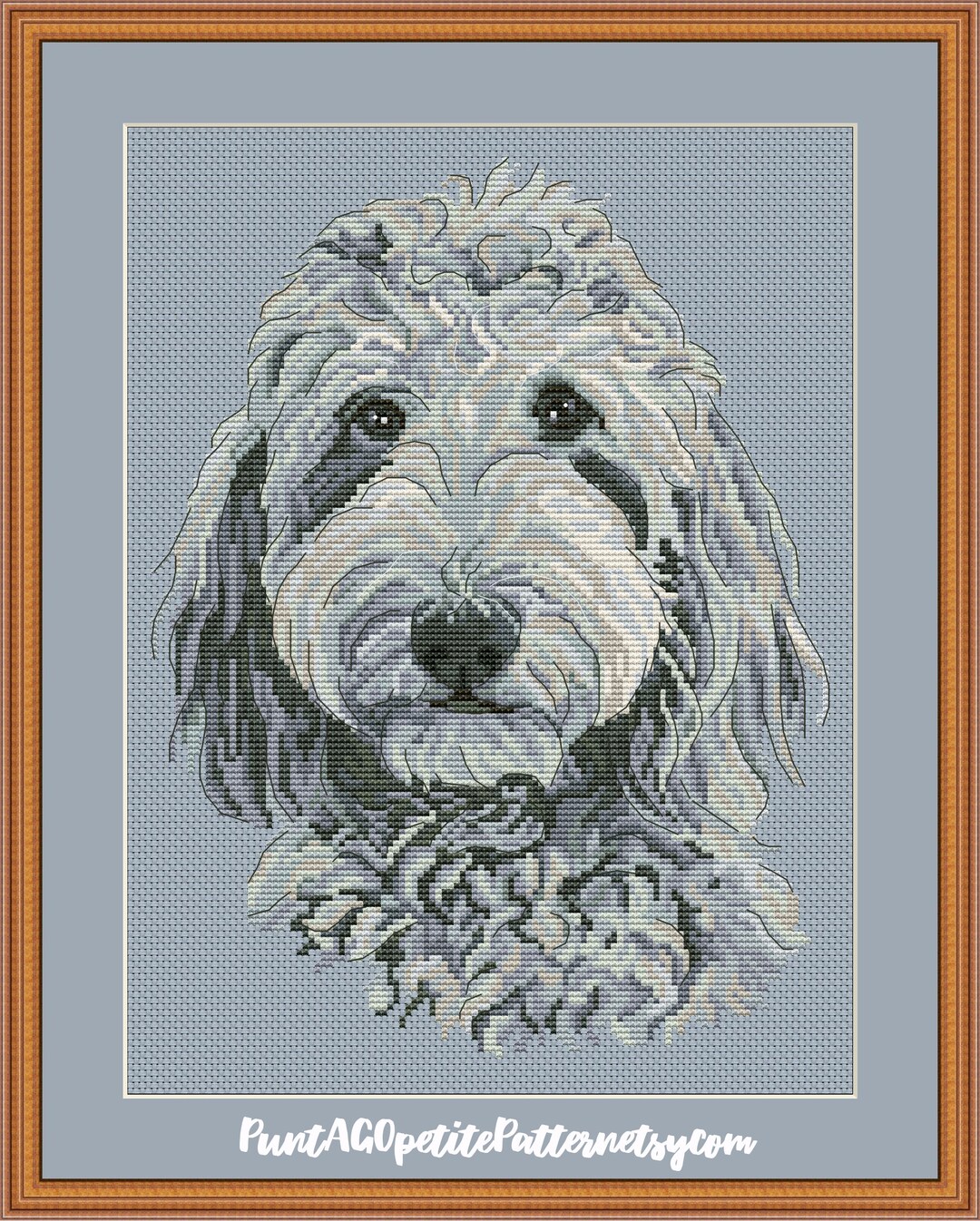 Goldendoodle Portrait Cross Stitch Pdf Pattern - Etsy