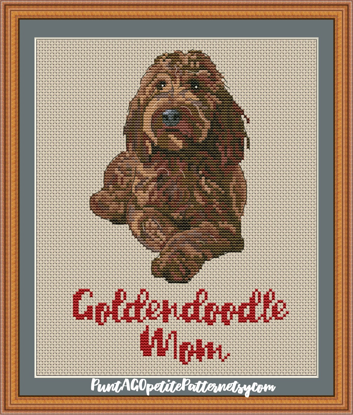 Goldendoodle Mom Cross Stitch Pdf Pattern - Etsy