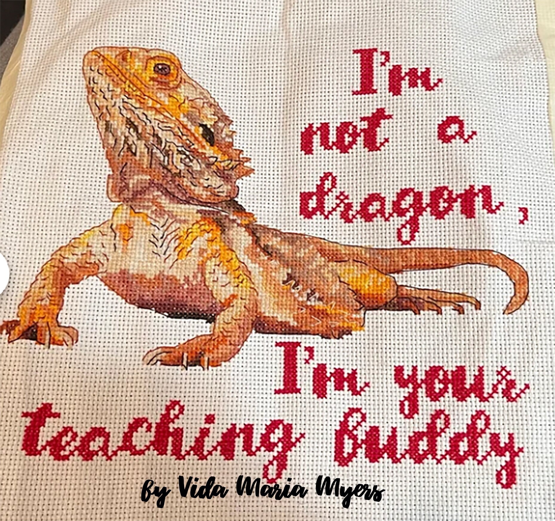 Bearded Dragon Cross Stitch Pdf Pattern - Etsy