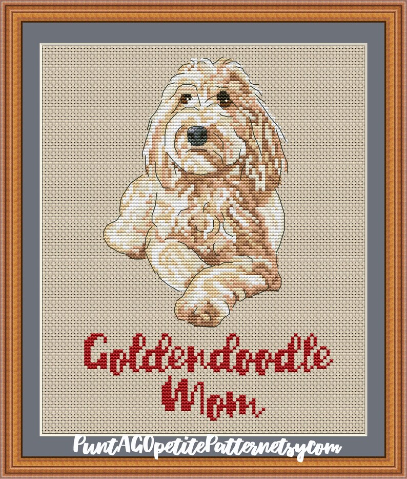 Goldendoodle Mom Cross Stitch Pdf Pattern - Etsy
