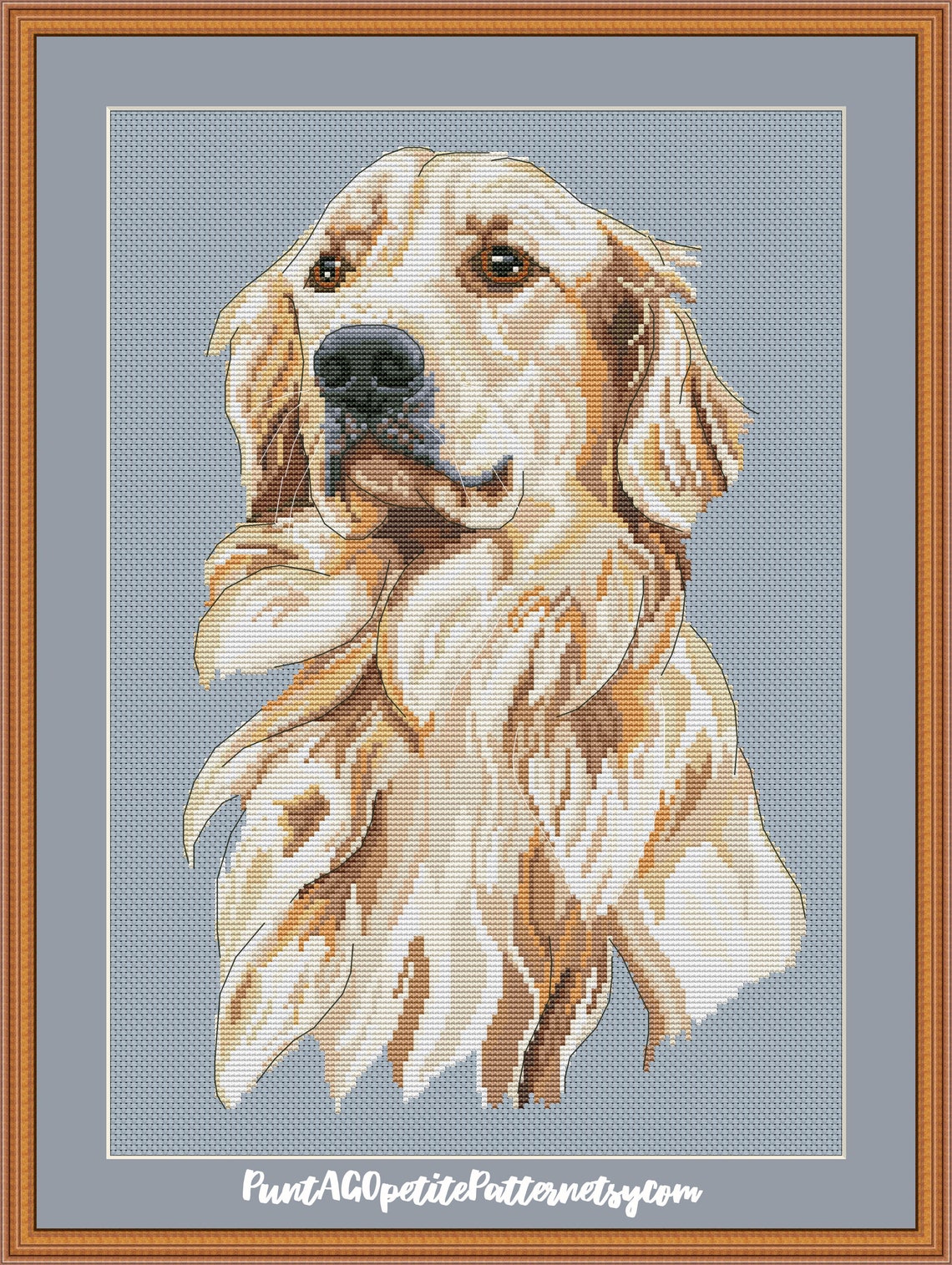 Golden Retriever Portrait Cross Stitch Pdf Pattern - Etsy