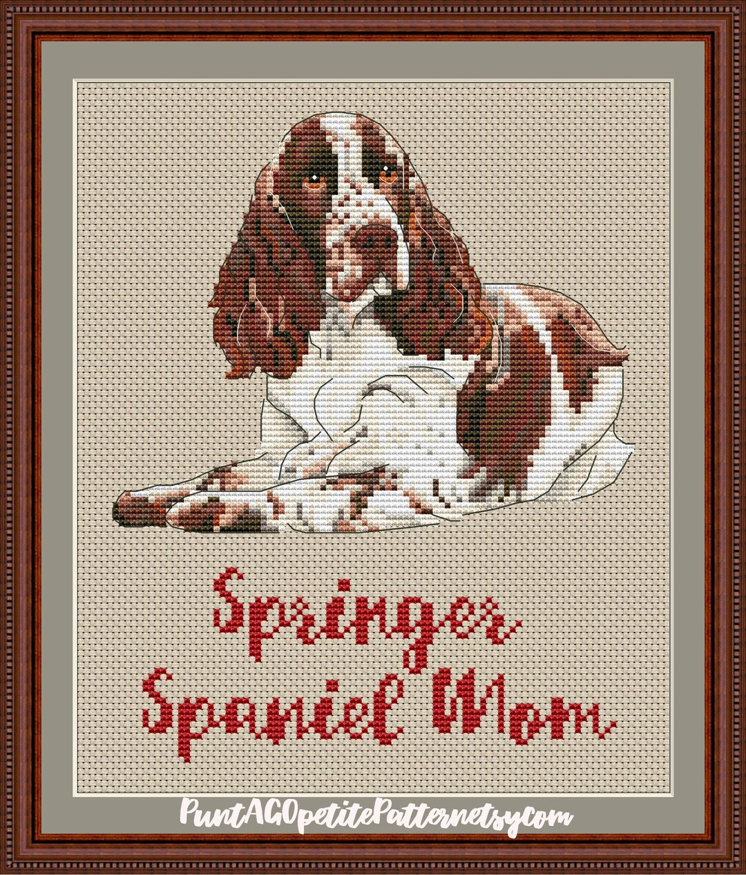 Springer Spaniel Mom Cross Stitch Pdf Pattern - Etsy