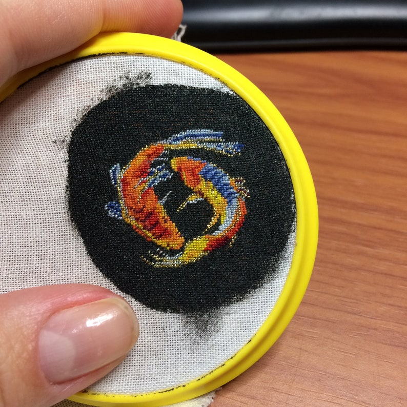 Koi Fish Cross Stitch Pdf Pattern Zodiac Pisces Miniature | Etsy