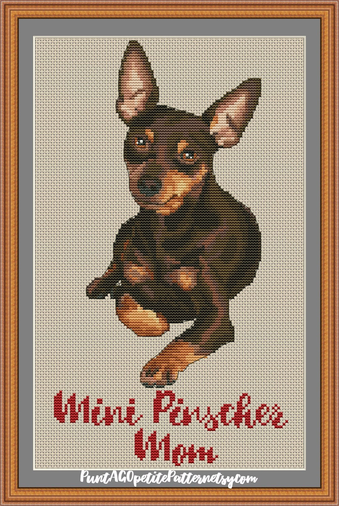 Miniature Pinscher Mom Cross Stitch Pdf Pattern - Etsy