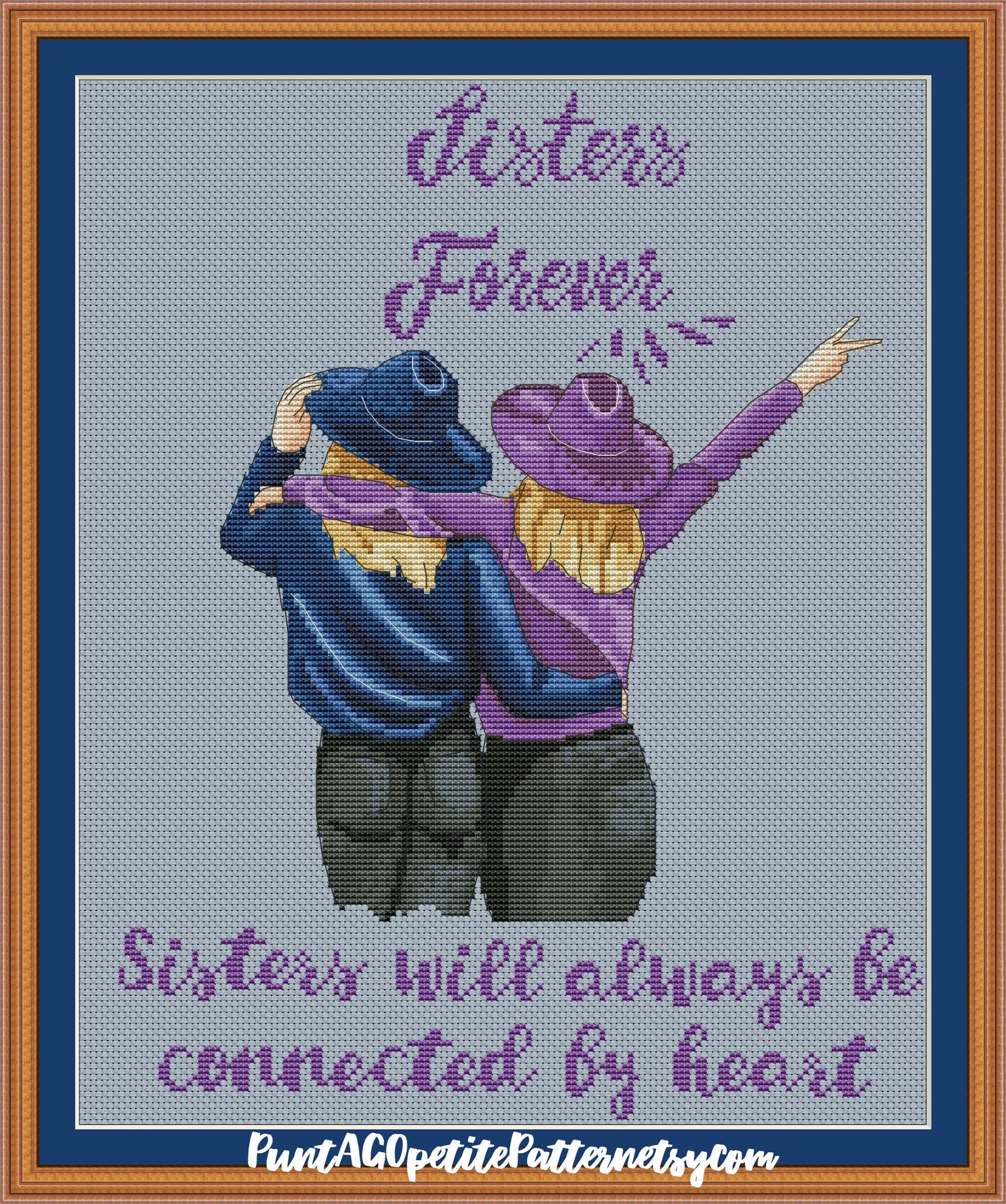 Sisters Forever Cross Stitch Pdf Pattern - Etsy