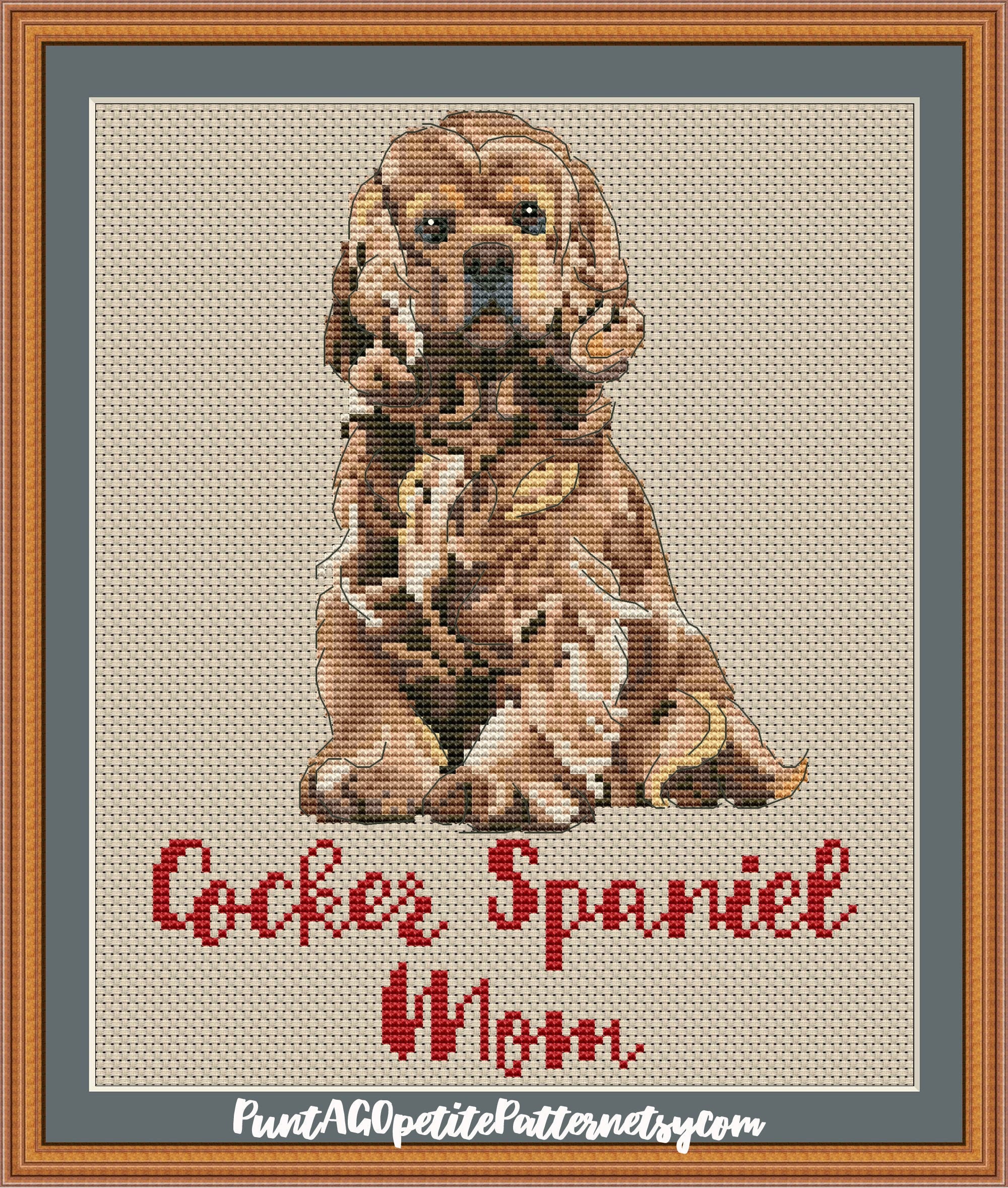 Cocker Spaniel Mom Cross Stitch Pdf Pattern - Etsy
