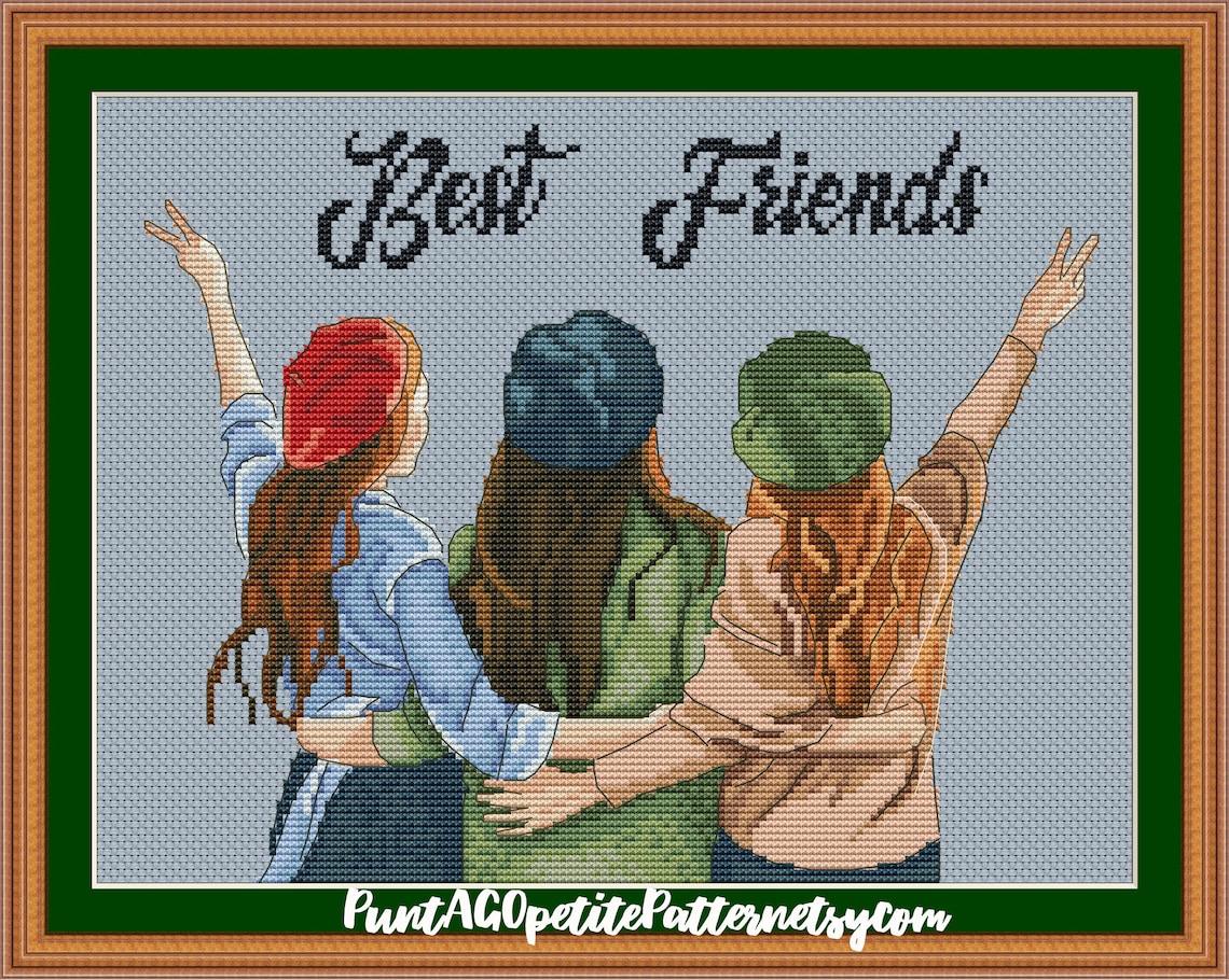 Best Friends Cross Stitch Pdf Pattern | Etsy
