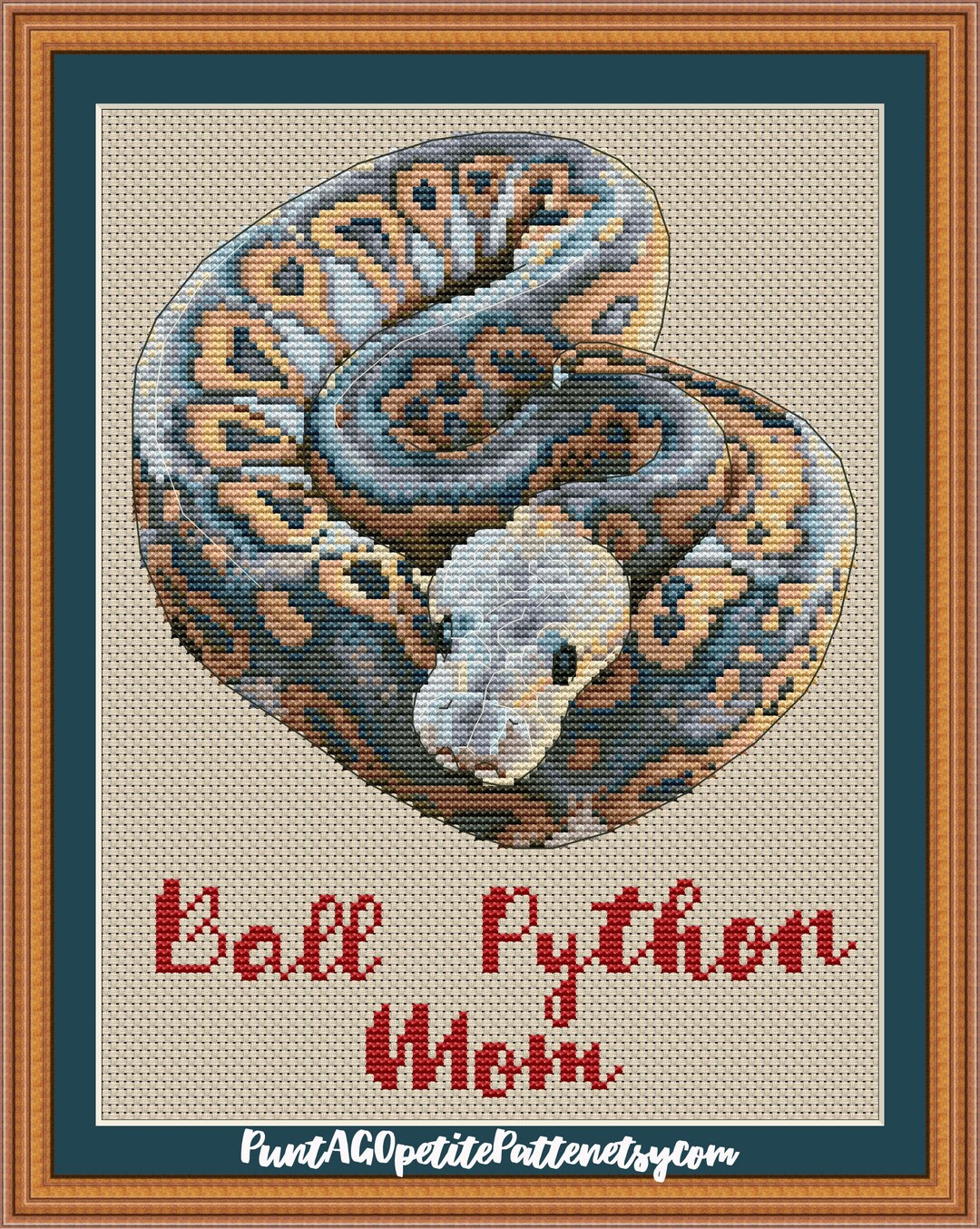 Ball Python Mom Cross Stitch Pdf Pattern - Etsy