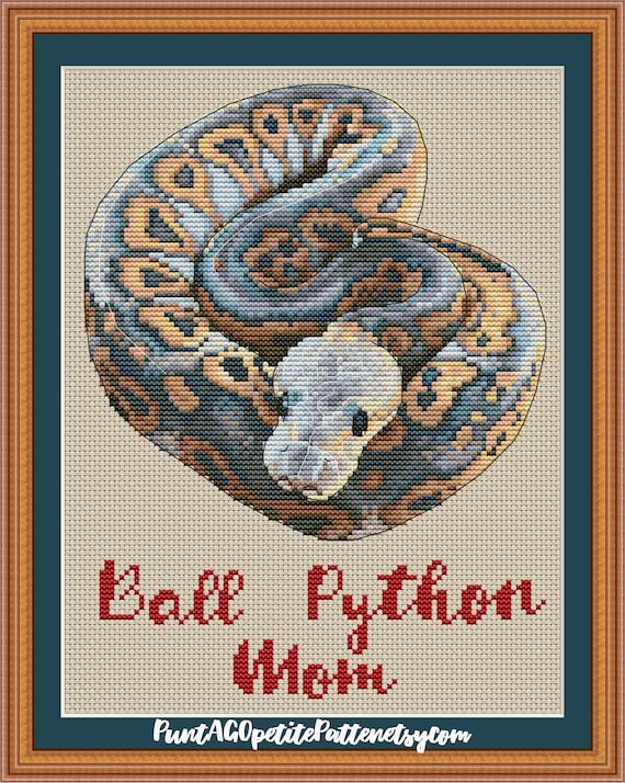 Ball Python Mom Cross Stitch Pdf Pattern | Etsy