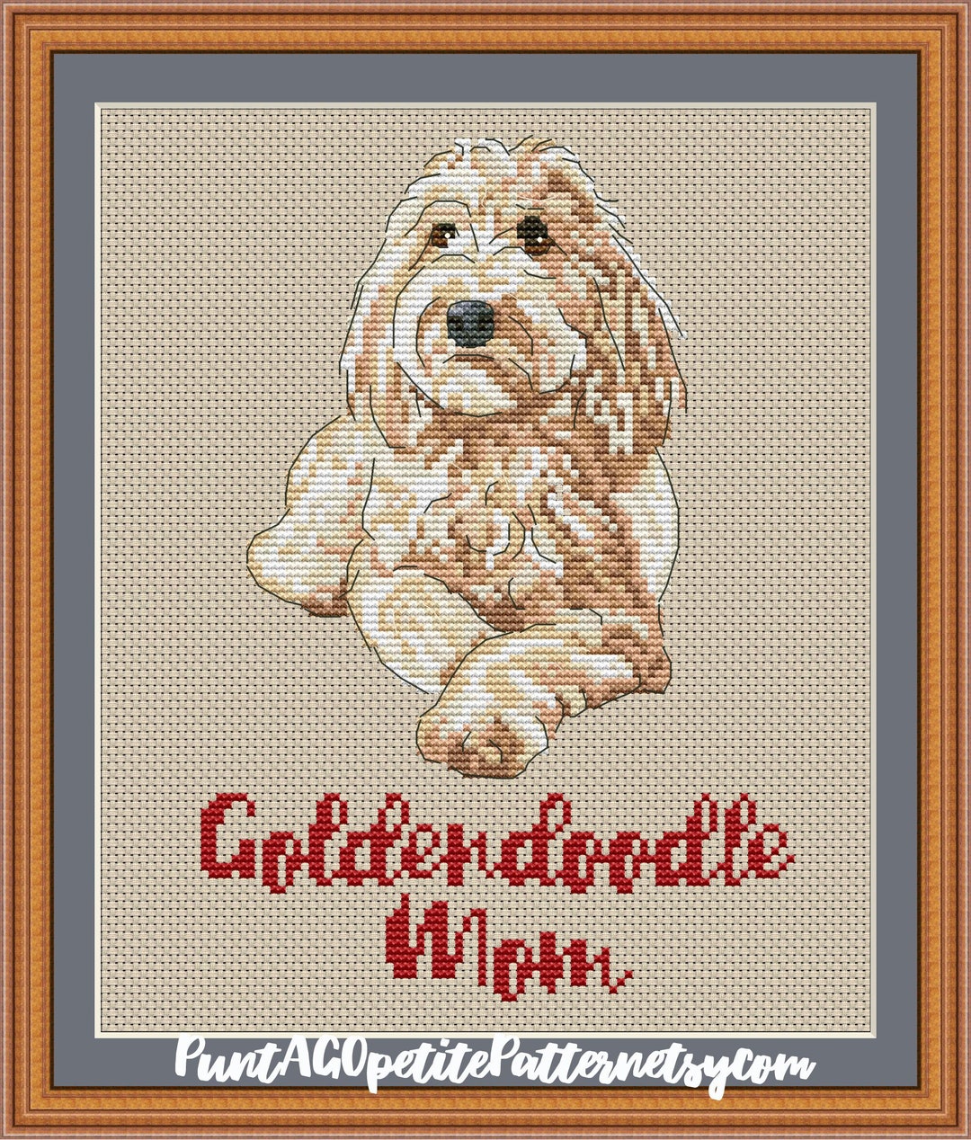 Goldendoodle Mom Cross Stitch Pdf Pattern - Etsy