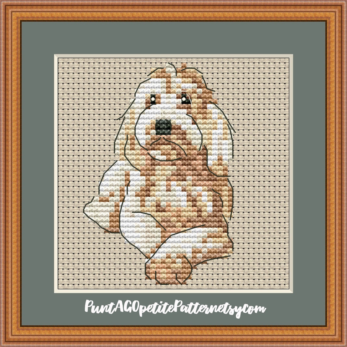 Goldendoodle Mini Cross Stitch Pdf Pattern - Etsy