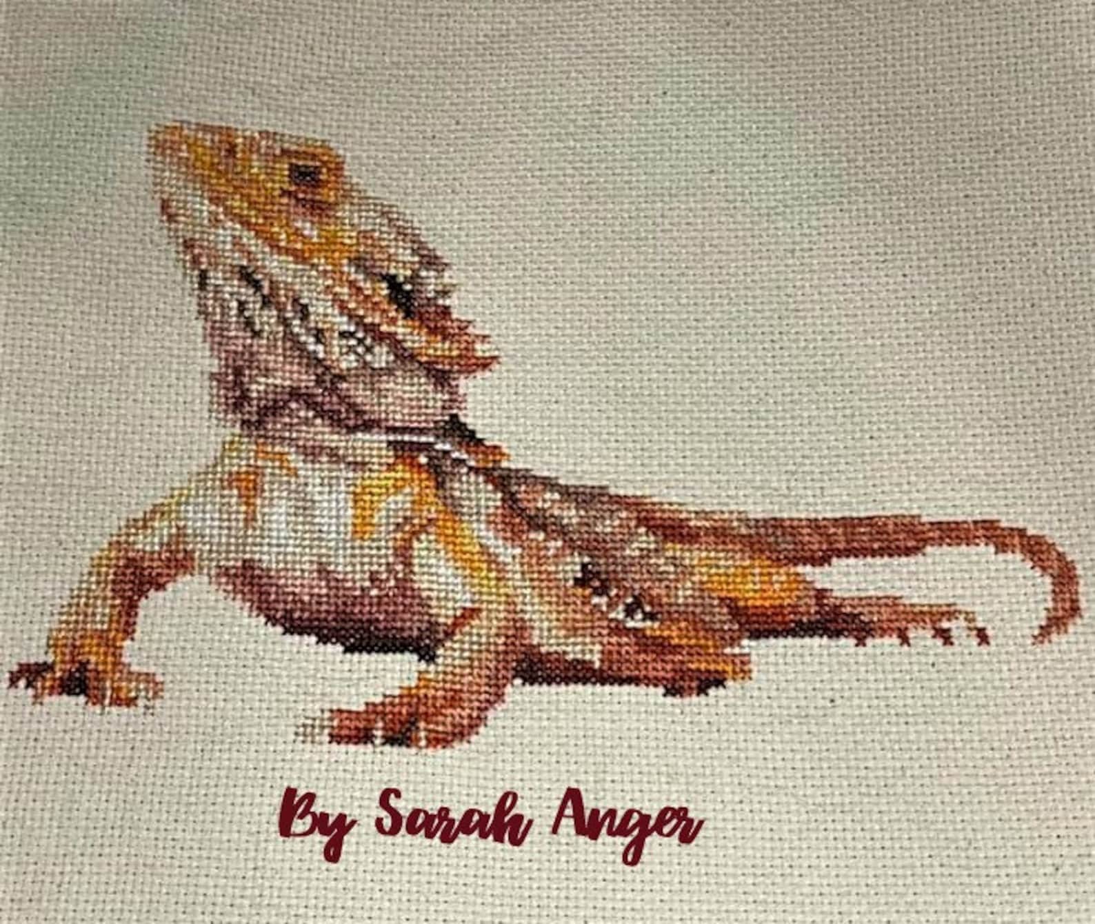 Bearded Dragon Cross Stitch Pdf Pattern - Etsy