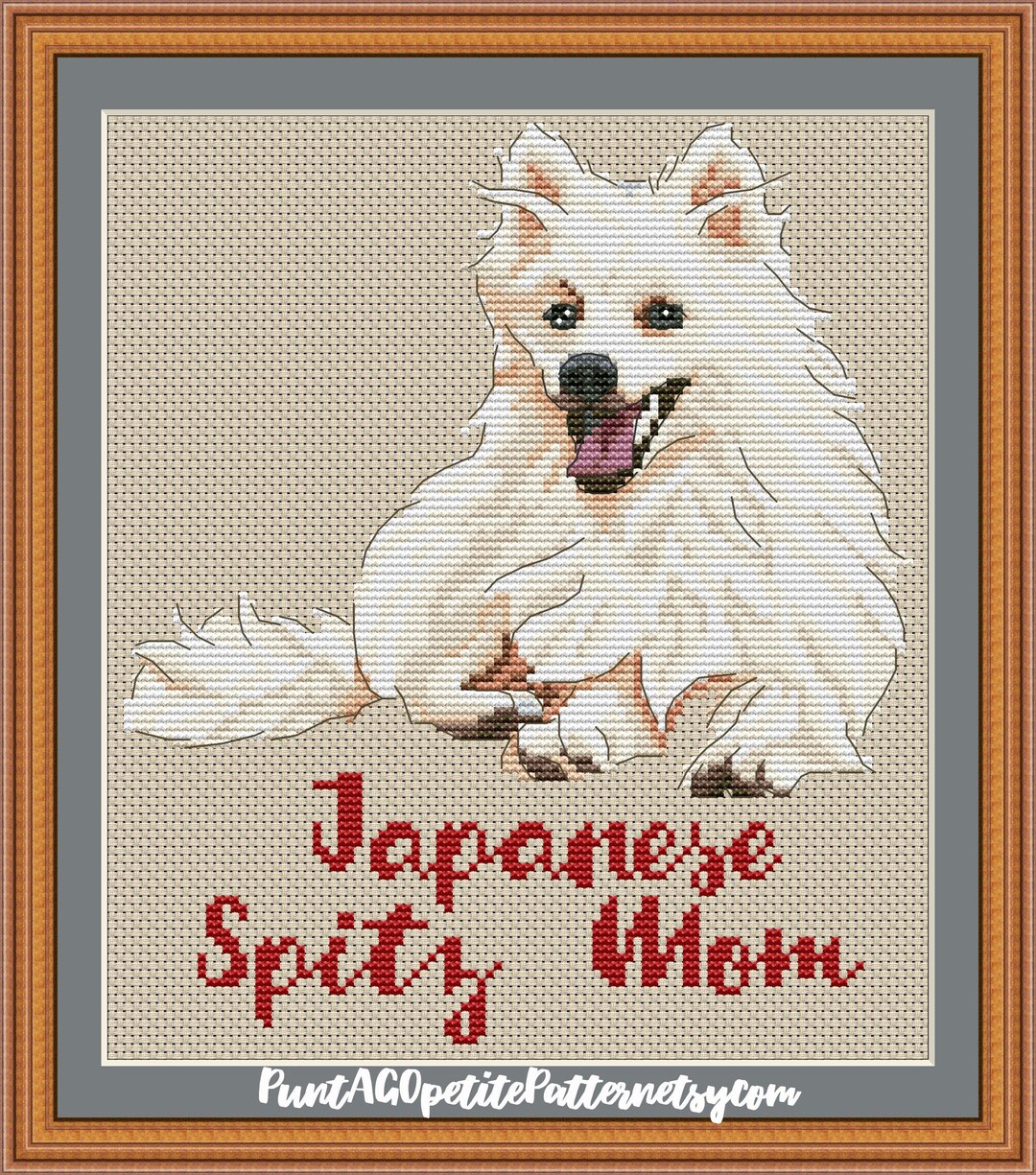 Japanese Spitz Mom Cross Stitch Pdf Pattern - Etsy