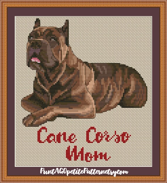 Cane Corso Mom Cross Stitch Pdf Pattern Italian Mastiff | Etsy