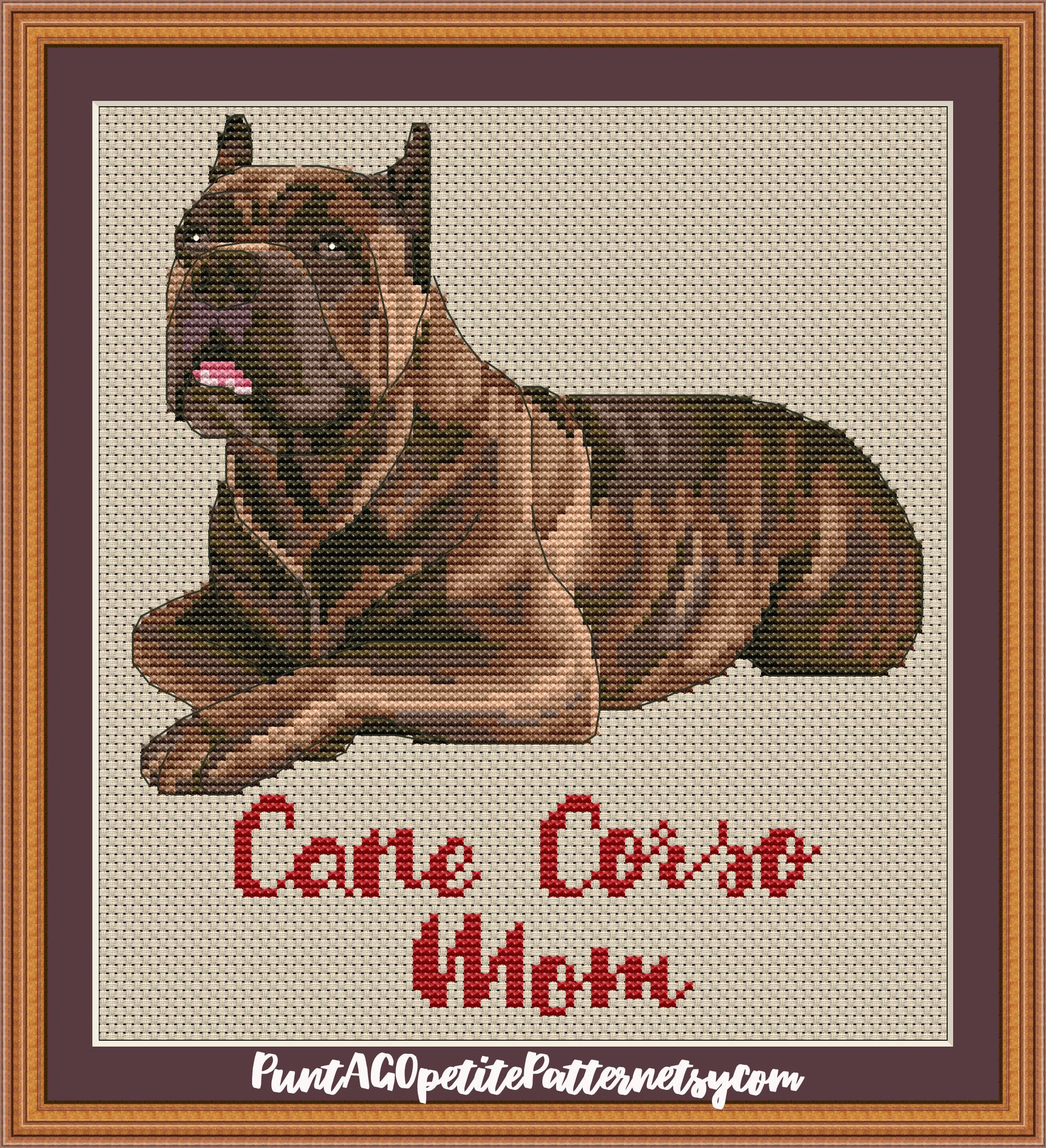 Cane Corso Mom Cross Stitch Pdf Pattern Italian Mastiff - Etsy