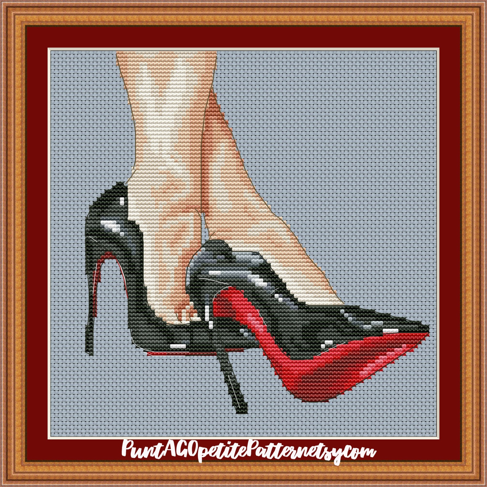Red Sole High Heel Shoes Cross Stitch Pdf Pattern - Etsy