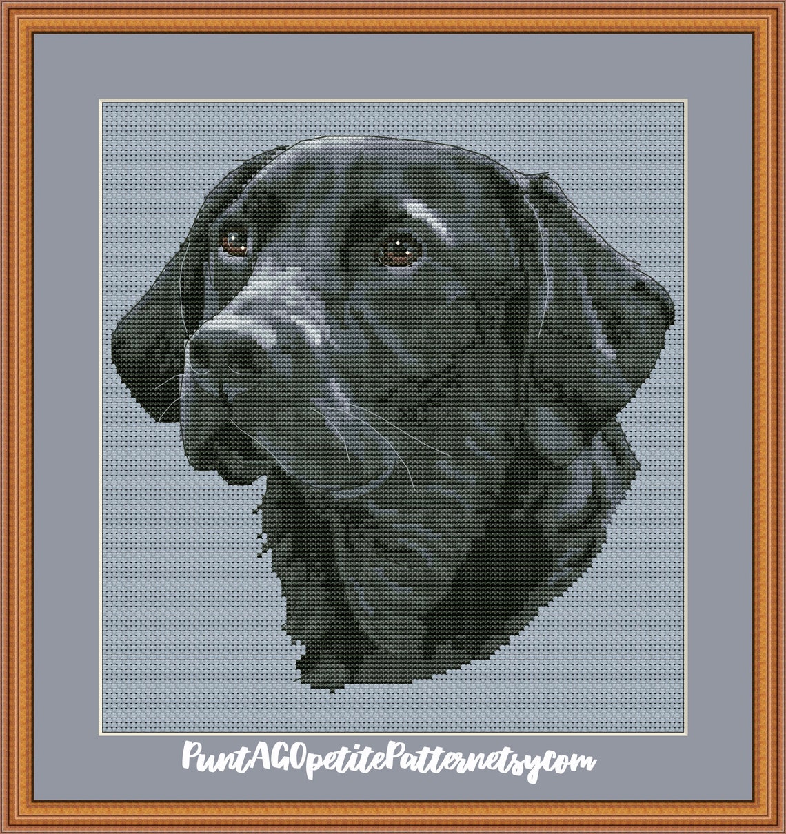 Chocolate Labrador Portrait Cross Stitch Pdf Pattern - Etsy