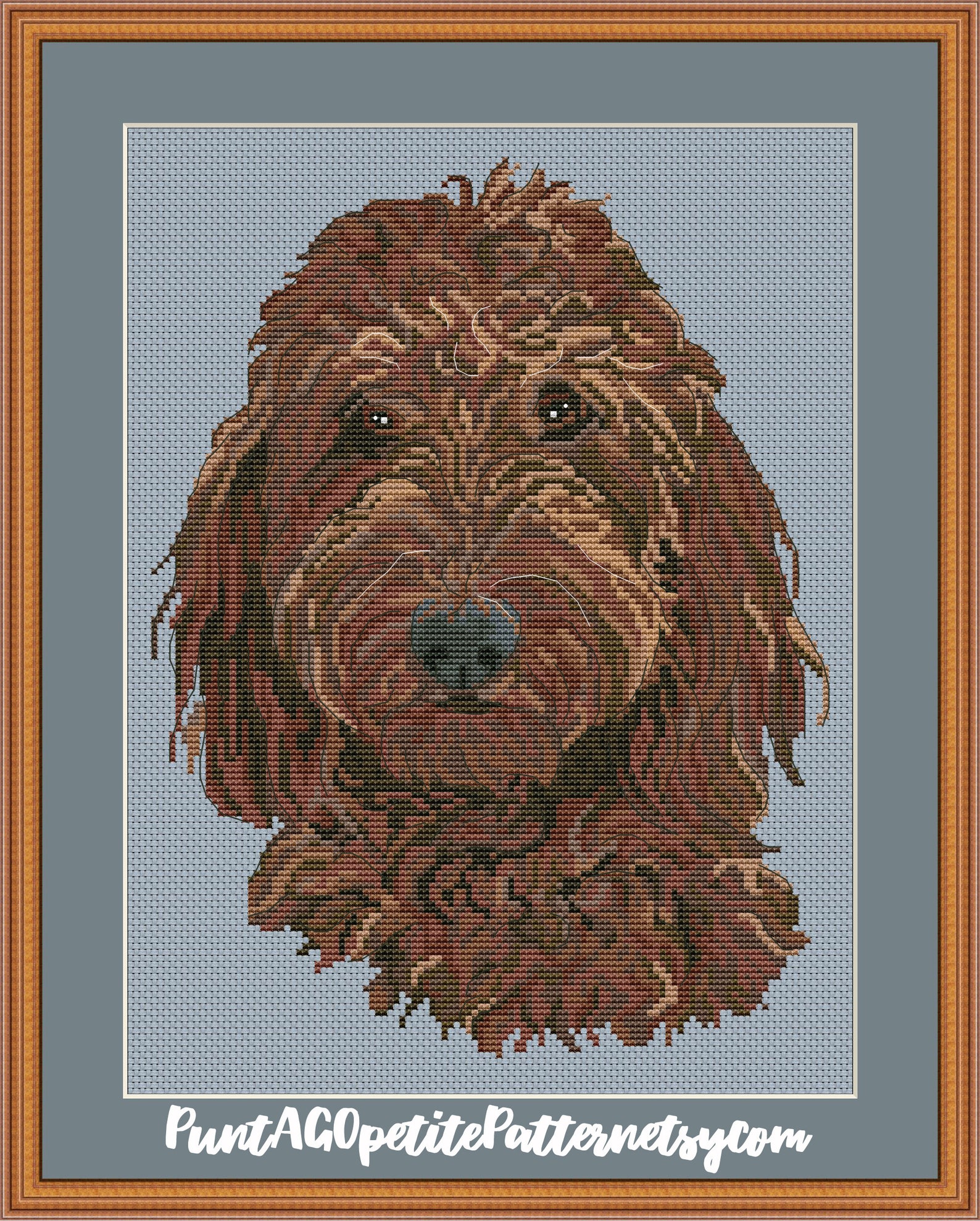 Goldendoodle Portrait Cross Stitch Pdf Pattern - Etsy