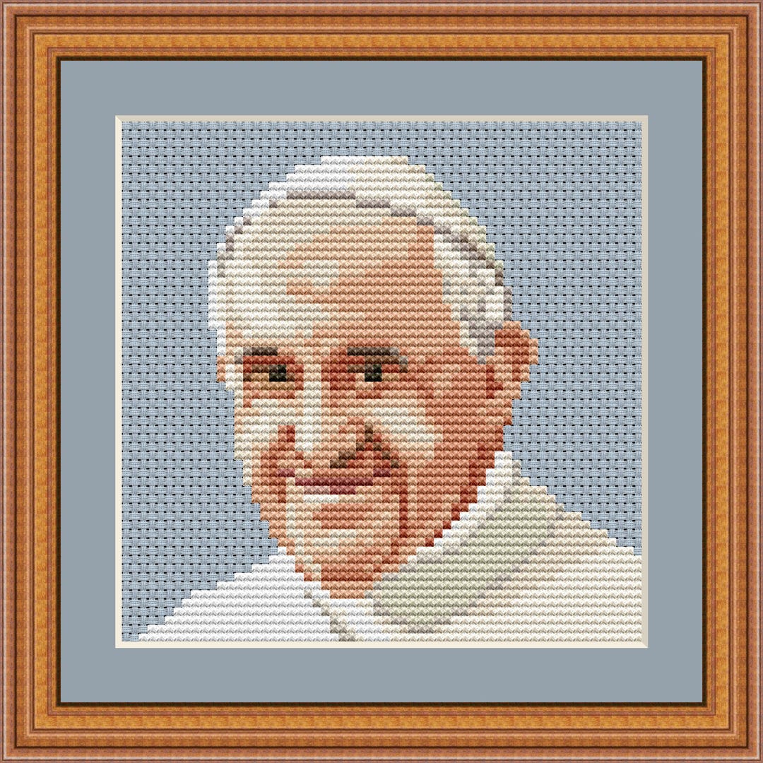 Pope Francis Mini Cross Stitch Pdf Pattern - Etsy