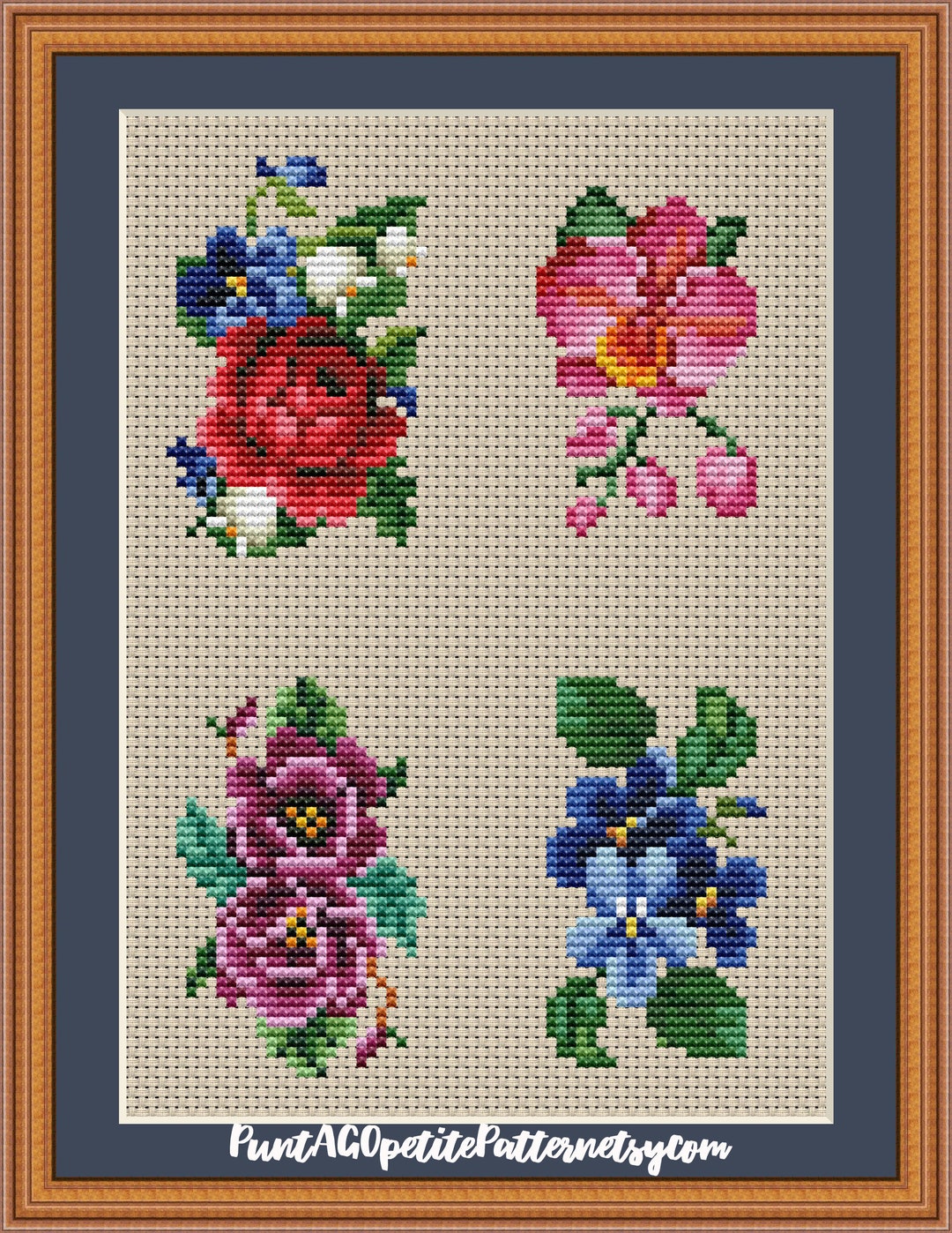 Oval Flower Sampler Cross Stitch Pdf Pattern - Etsy