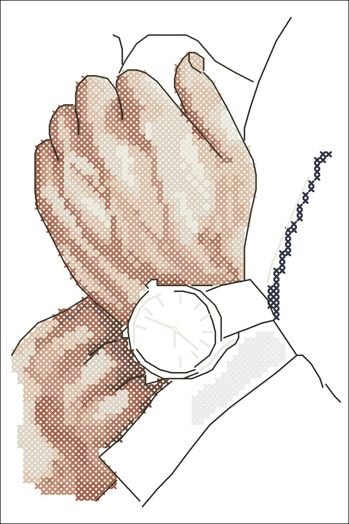 Man Fashion Cross Stitch Pdf Pattern - Etsy