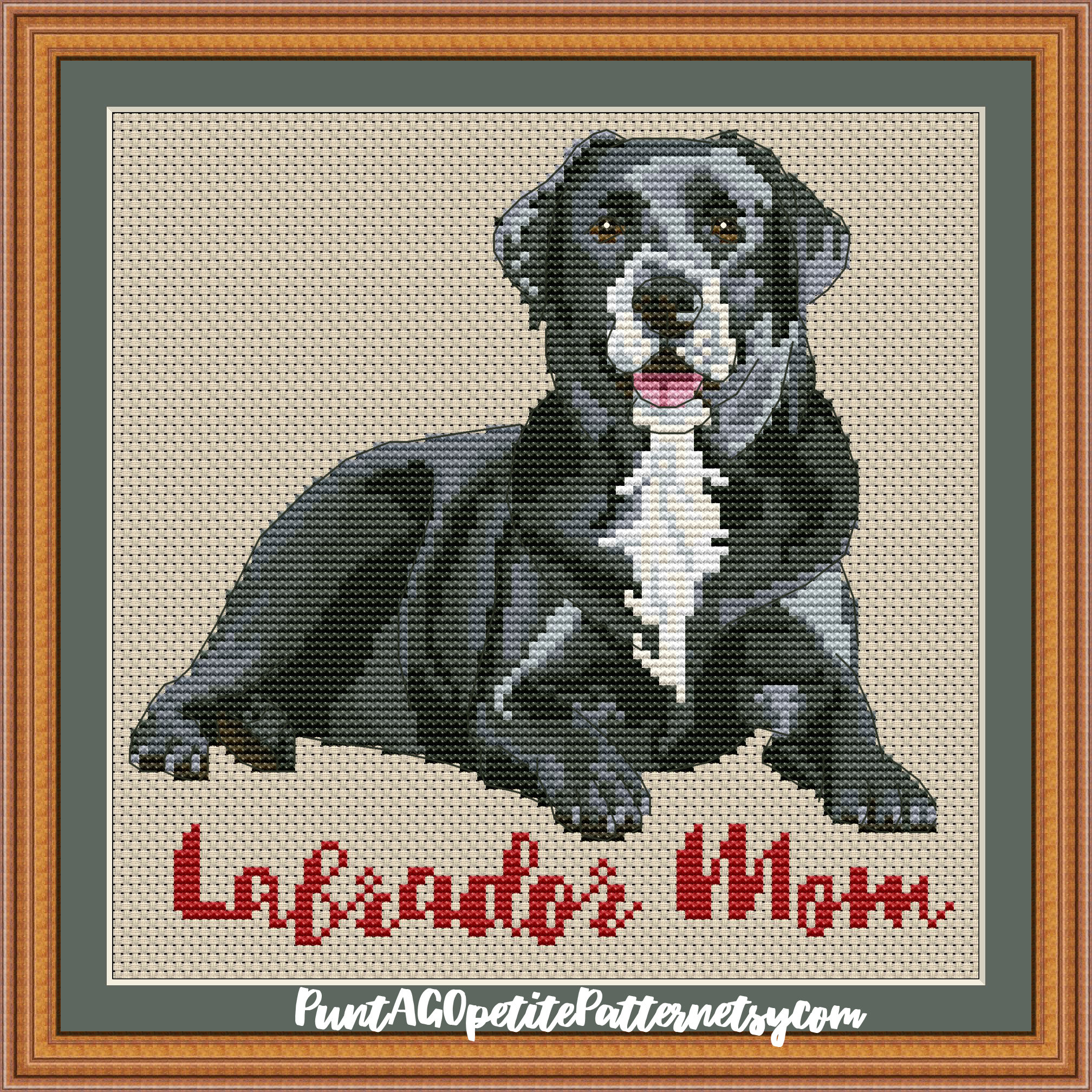 Black Labrador Mom Cross Stitch Pdf Pattern - Etsy