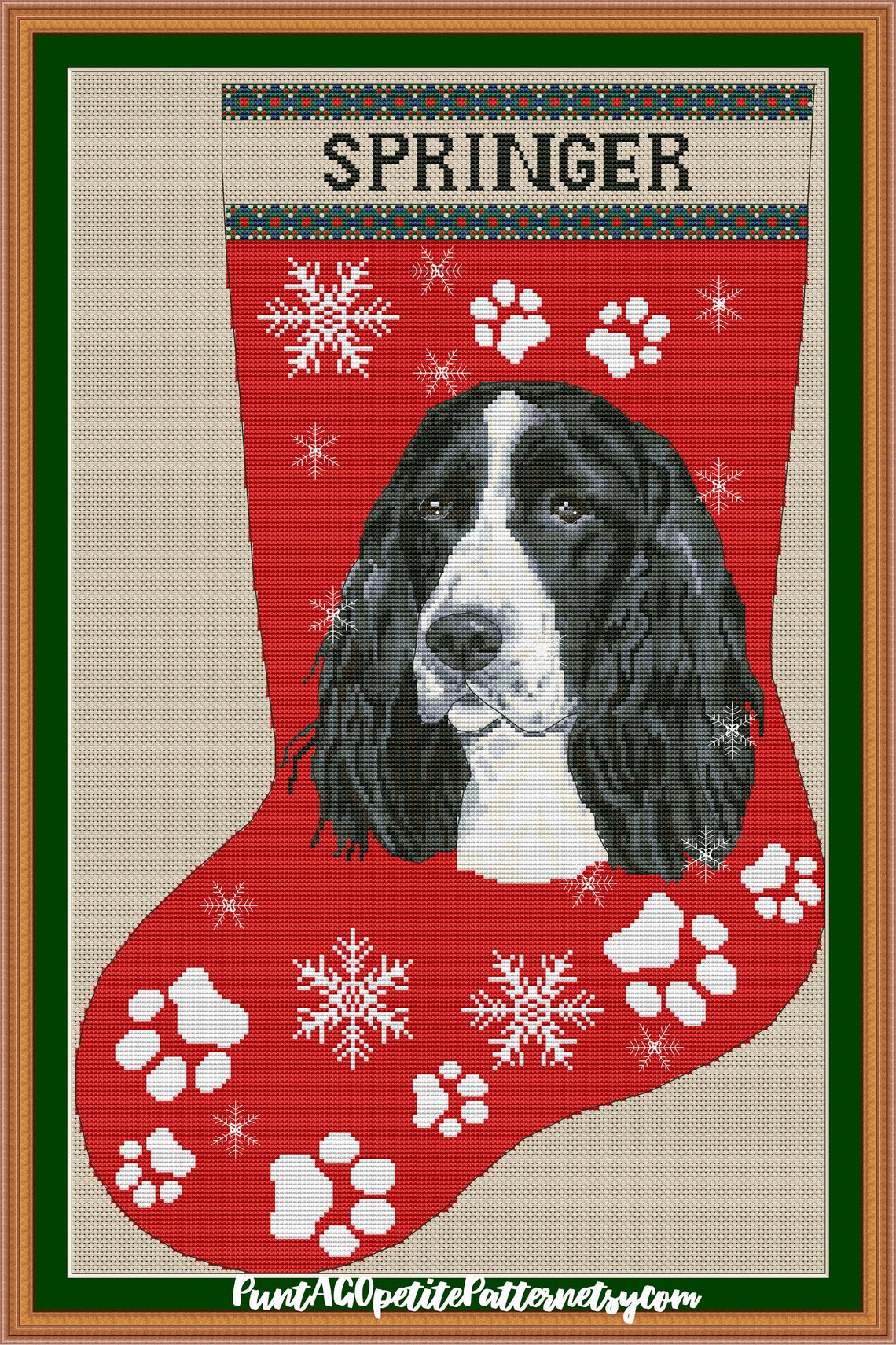 Springer Spaniel Portrait Cross Stitch Pdf Pattern | Etsy
