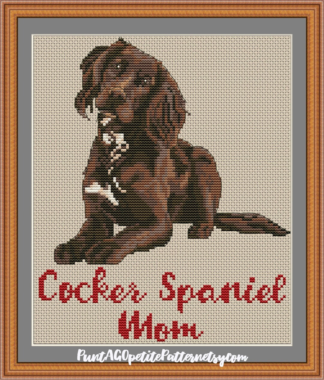 Working Cocker Spaniel Mom Cross Stitch Pdf Pattern - Etsy