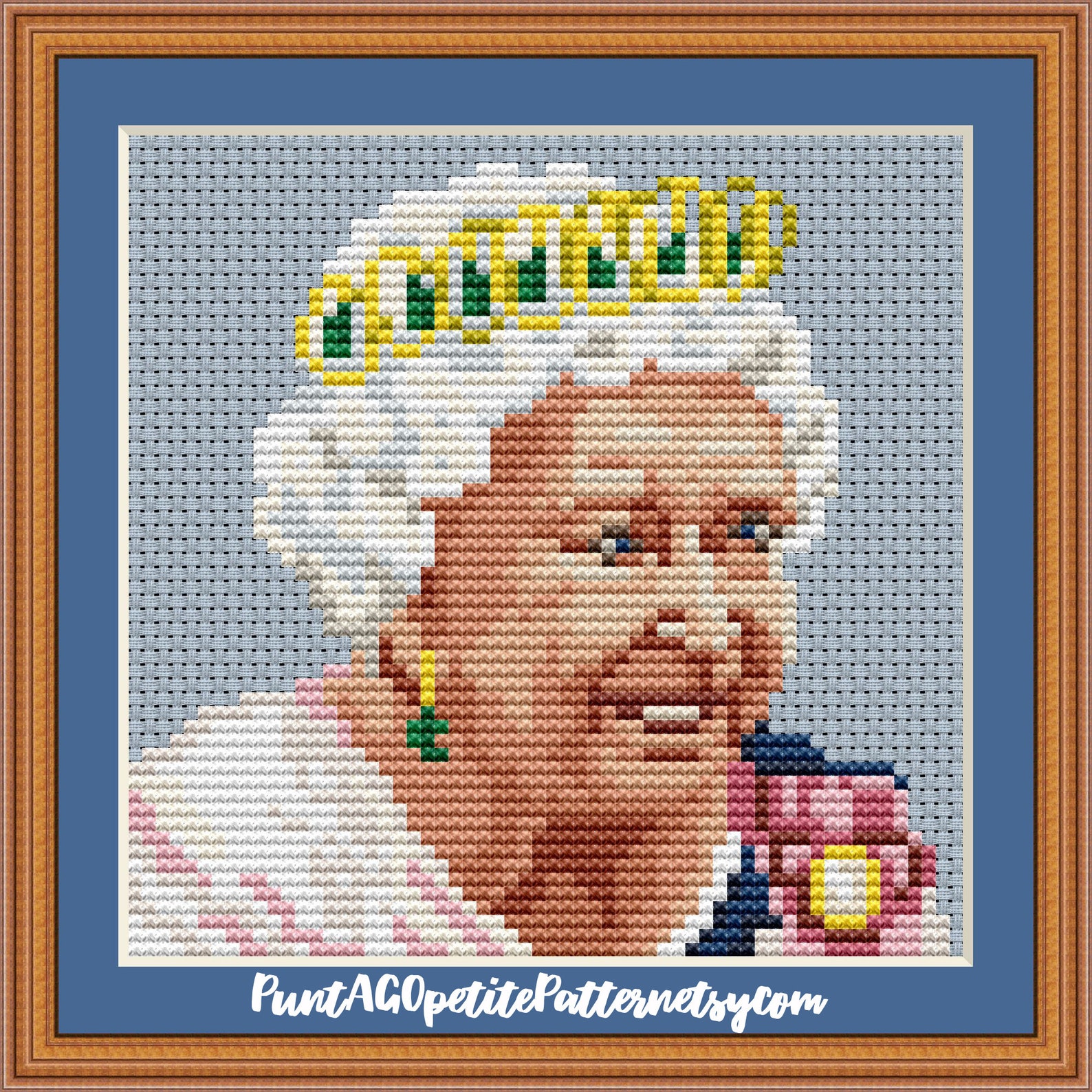 Queen Elizabeth II Mini Cross Stitch Pdf Pattern - Etsy