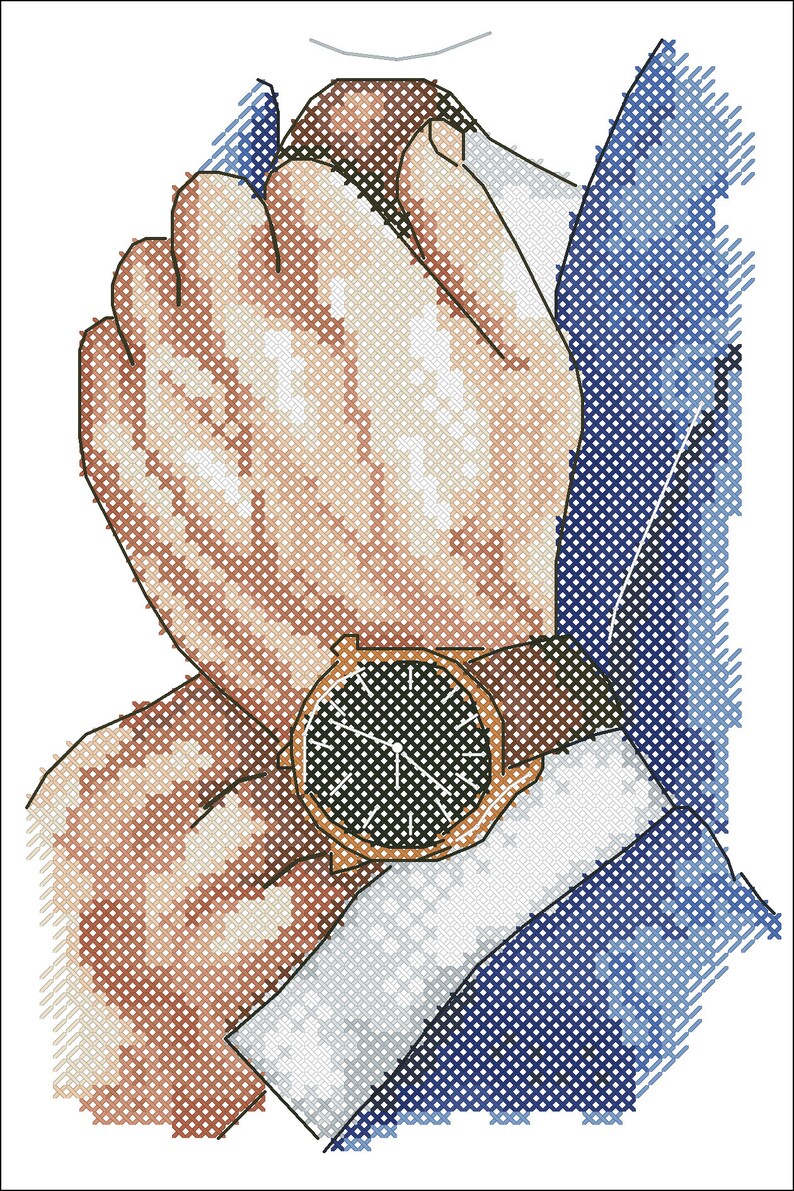 Man Fashion Cross Stitch Pdf Pattern | Etsy