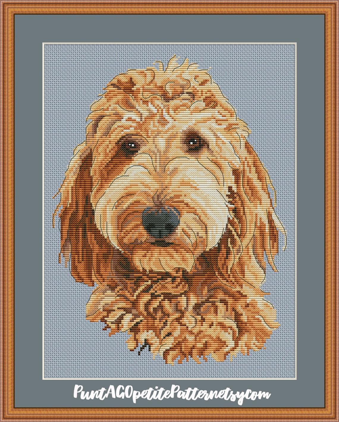 Goldendoodle Portrait Cross Stitch Pdf Pattern - Etsy