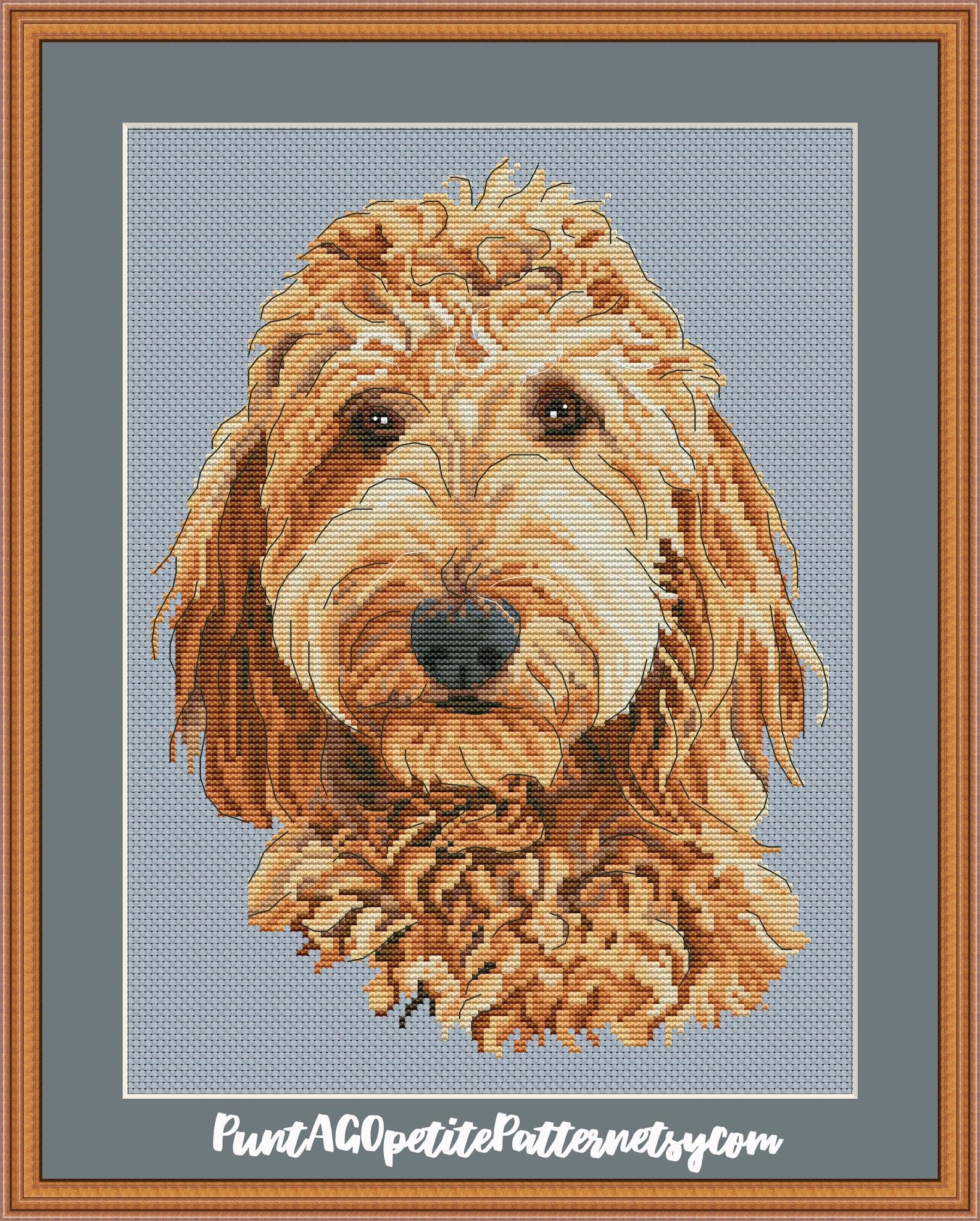 Goldendoodle Portrait Cross Stitch Pdf Pattern - Etsy
