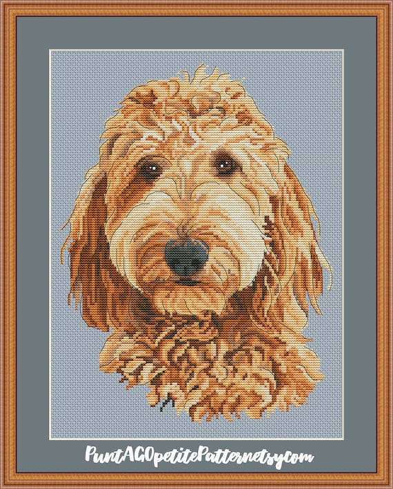 Goldendoodle Portrait Cross Stitch Pdf Pattern - Etsy