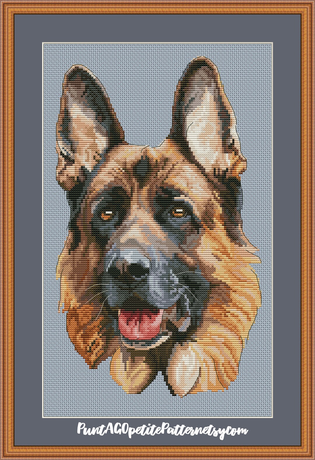 German Shepherd Portrait Cross Stitch Pdf Pattern - Etsy