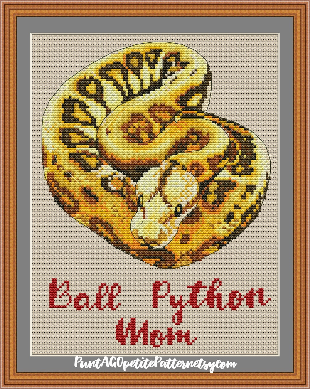 Ball Python Mom Cross Stitch Pdf Pattern - Etsy