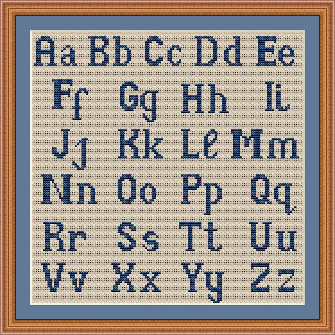 Alphabet Cross Stitch Pdf Pattern - Etsy