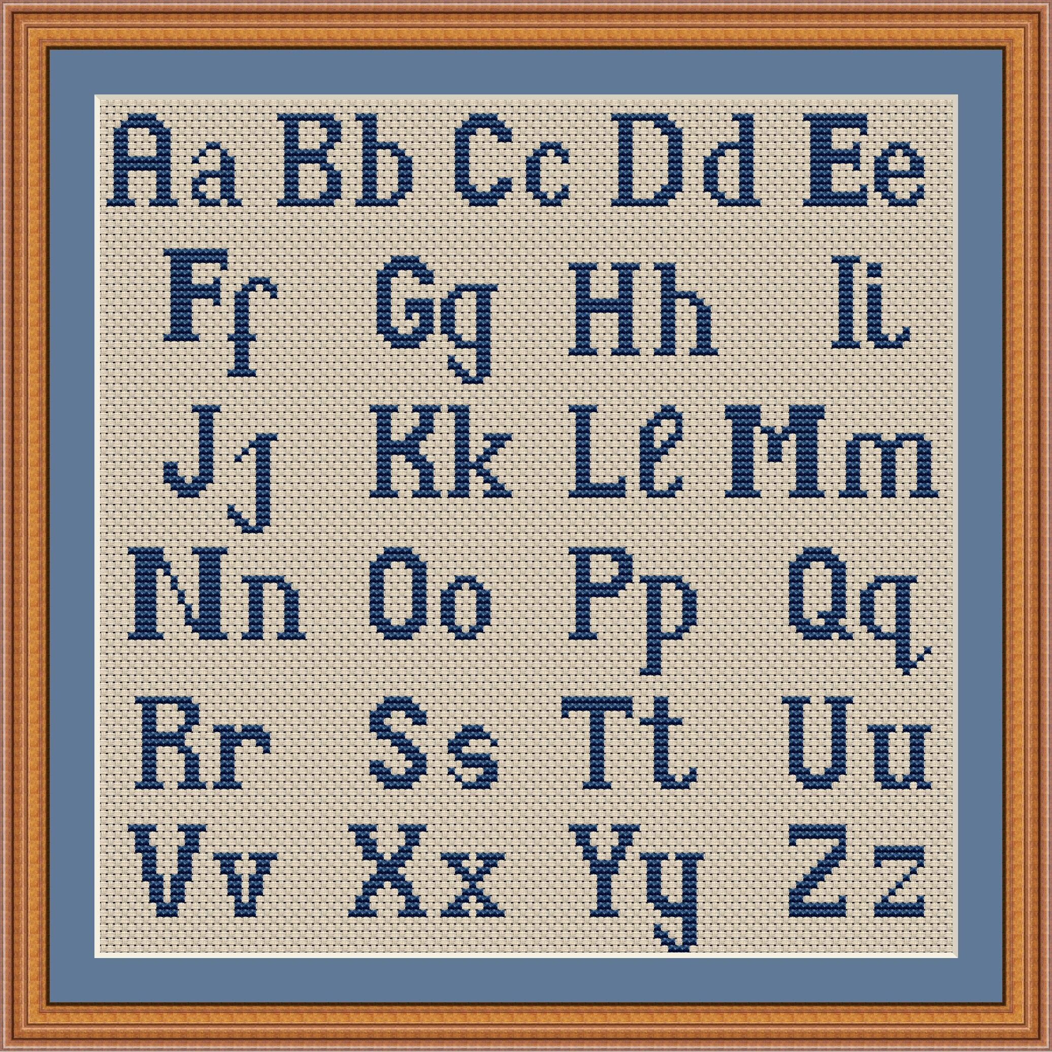 Alphabet Cross Stitch Pdf Pattern - Etsy UK