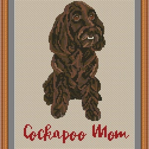 Cockapoo Mom Cross Stitch Pdf Pattern - Etsy