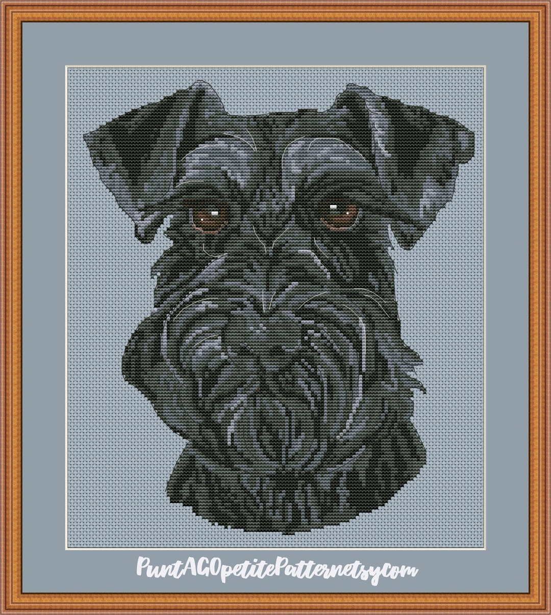 Miniature Schnauzer Portrait Cross Stitch Pdf Pattern - Etsy