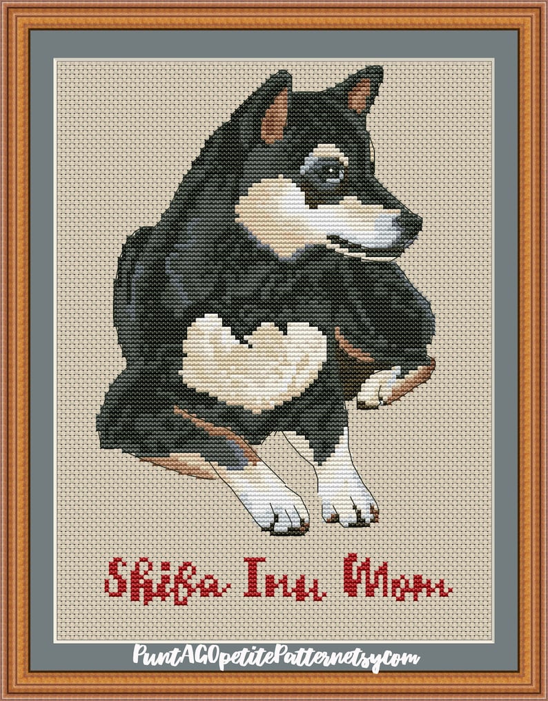 Shiba Inu Mom Cross Stitch Pdf Pattern - Etsy