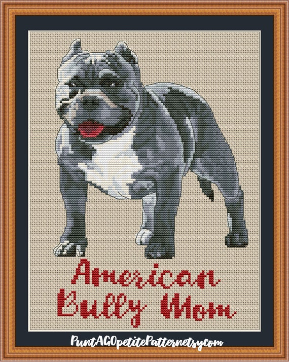 American Bully Mom Cross Stitch Pdf Pattern | Etsy