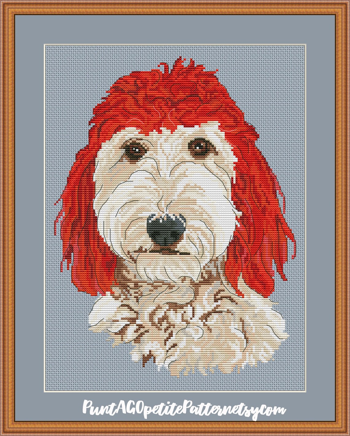 Goldendoodle Portrait Cross Stitch Pdf Pattern - Etsy