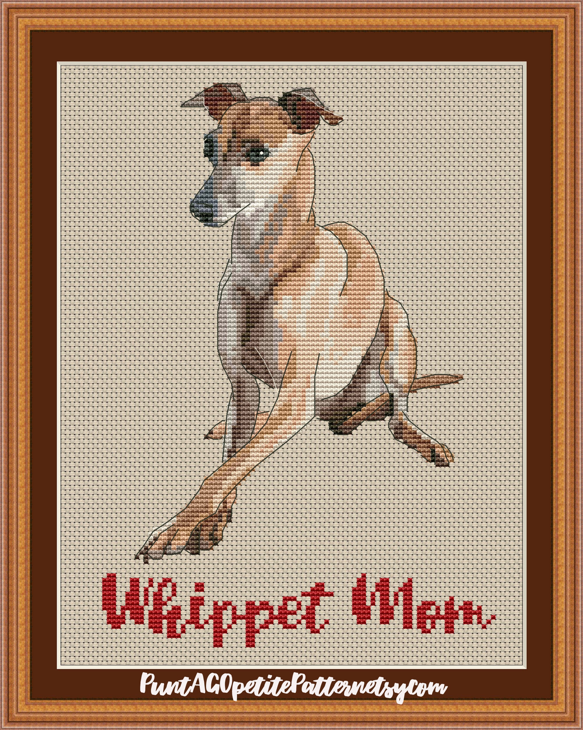 Lurcher mom cross stitch pdf pattern Sewing & Needlecraft Patterns etna ...