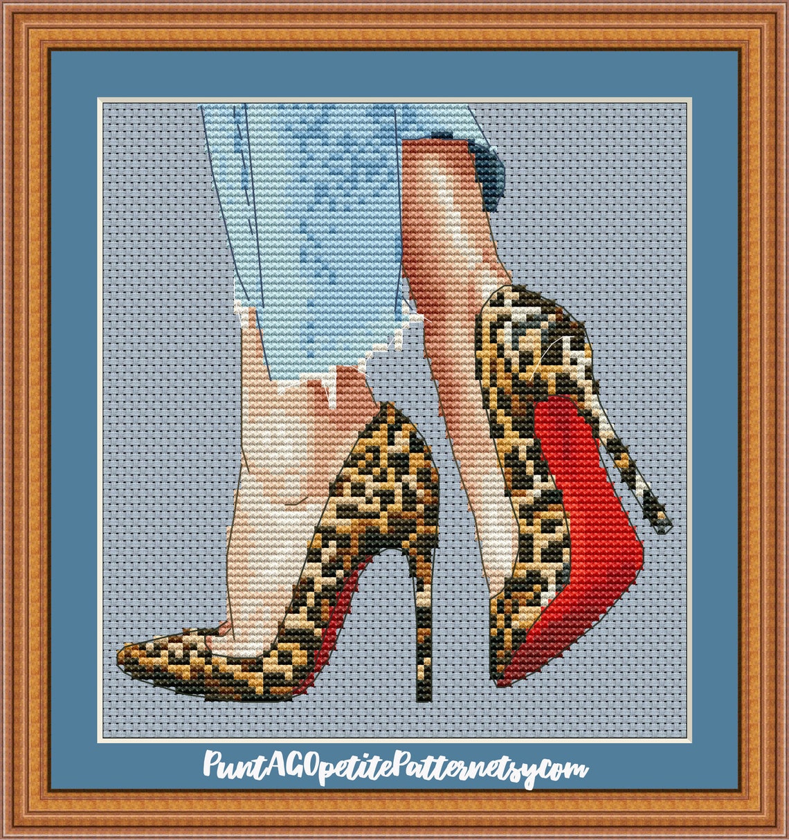 Leopard High Heel Shoes Cross Stitch Pdf Pattern - Etsy