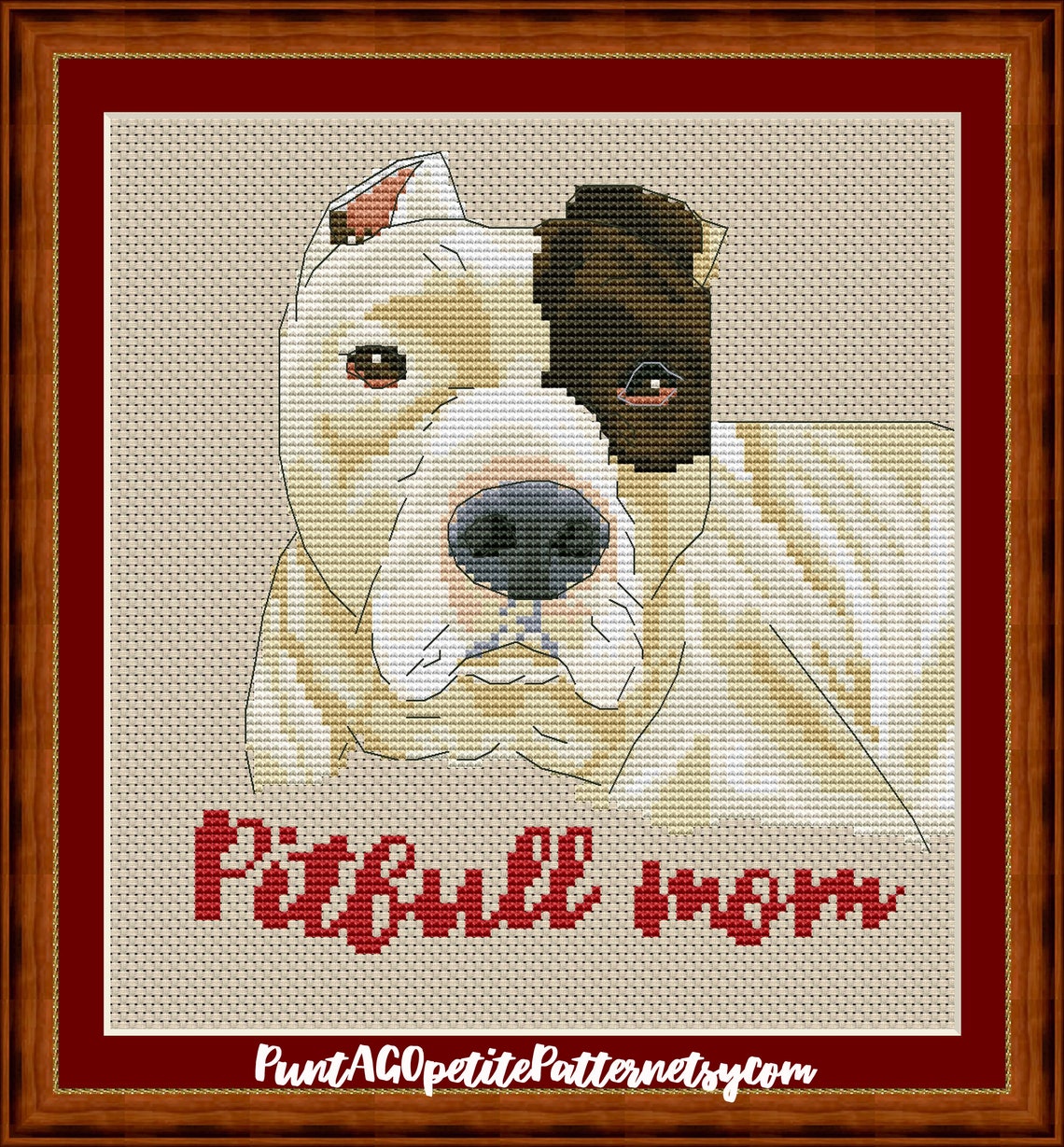 Pitbull Cross Stitch Pdf Pattern | Etsy